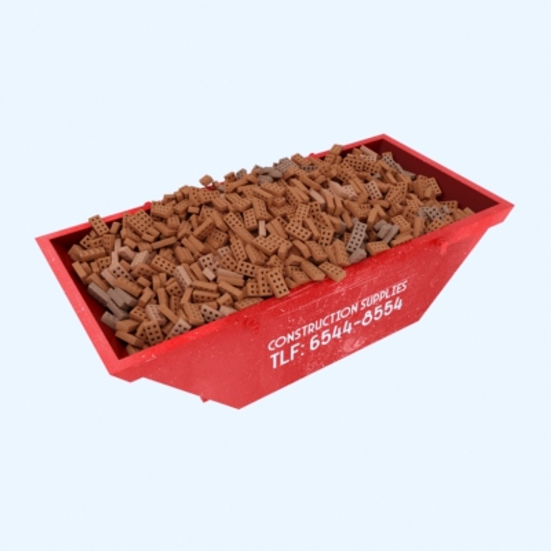 Industrial Container With Concrete Bricks 2 3D Model - TurboSquid 1966378