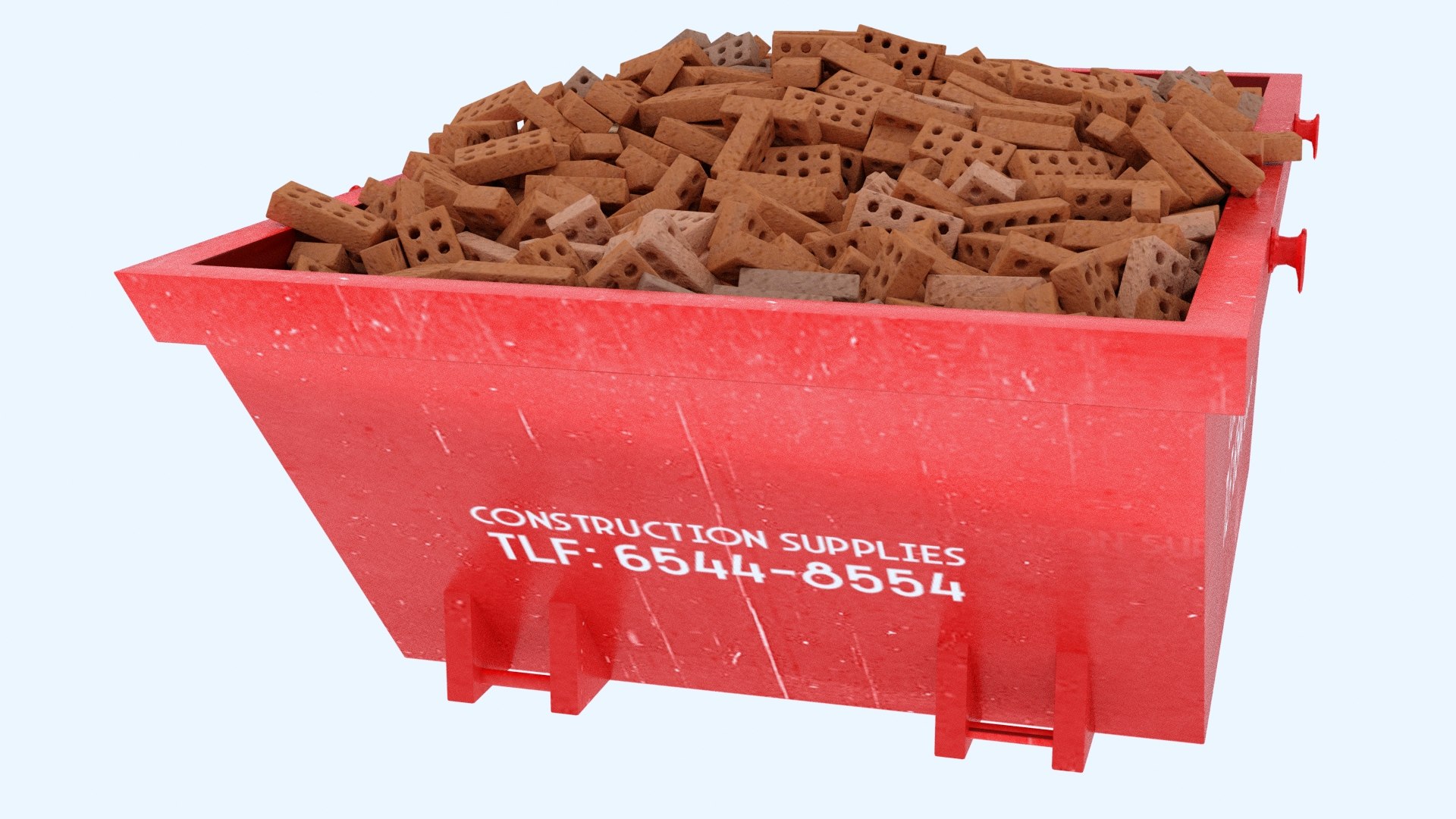 Industrial Container With Concrete Bricks 2 3D Model - TurboSquid 1966378