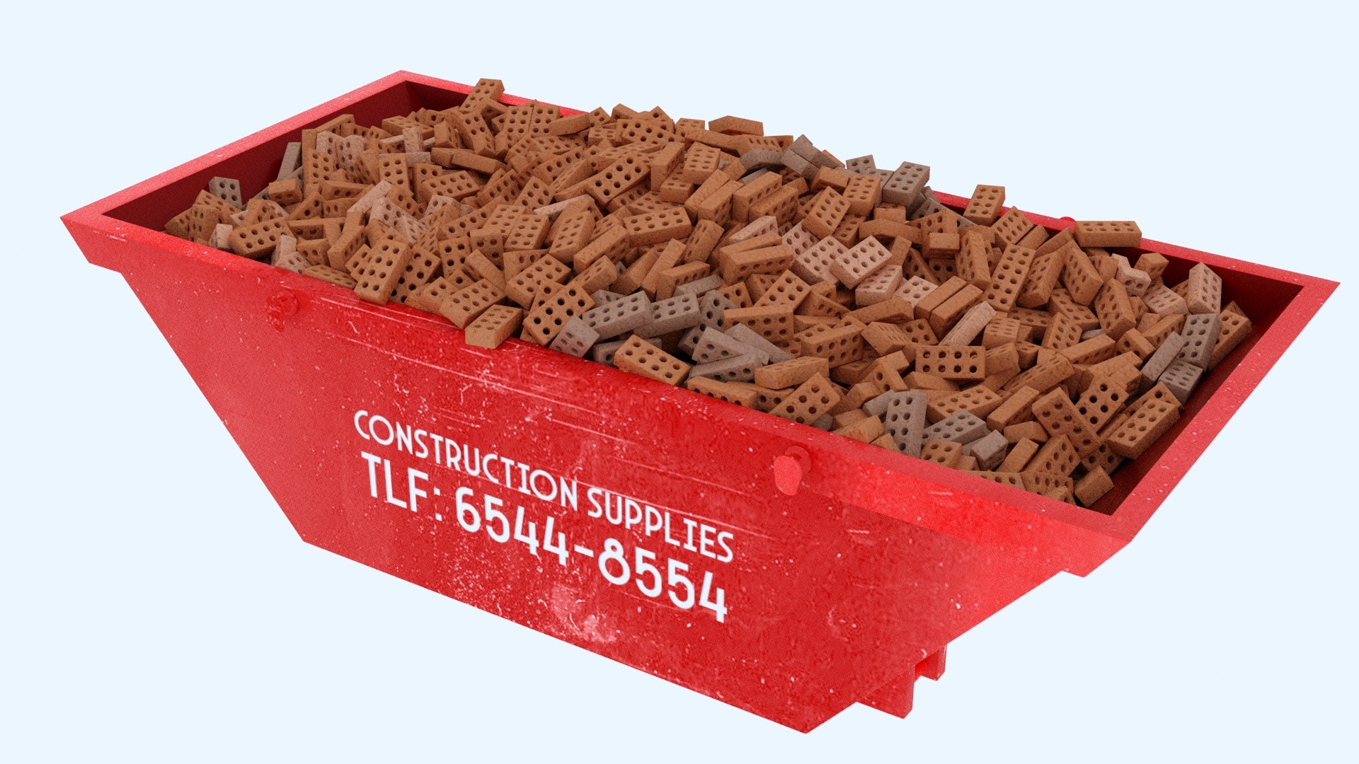 Industrial Container With Concrete Bricks 2 3D Model - TurboSquid 1966378