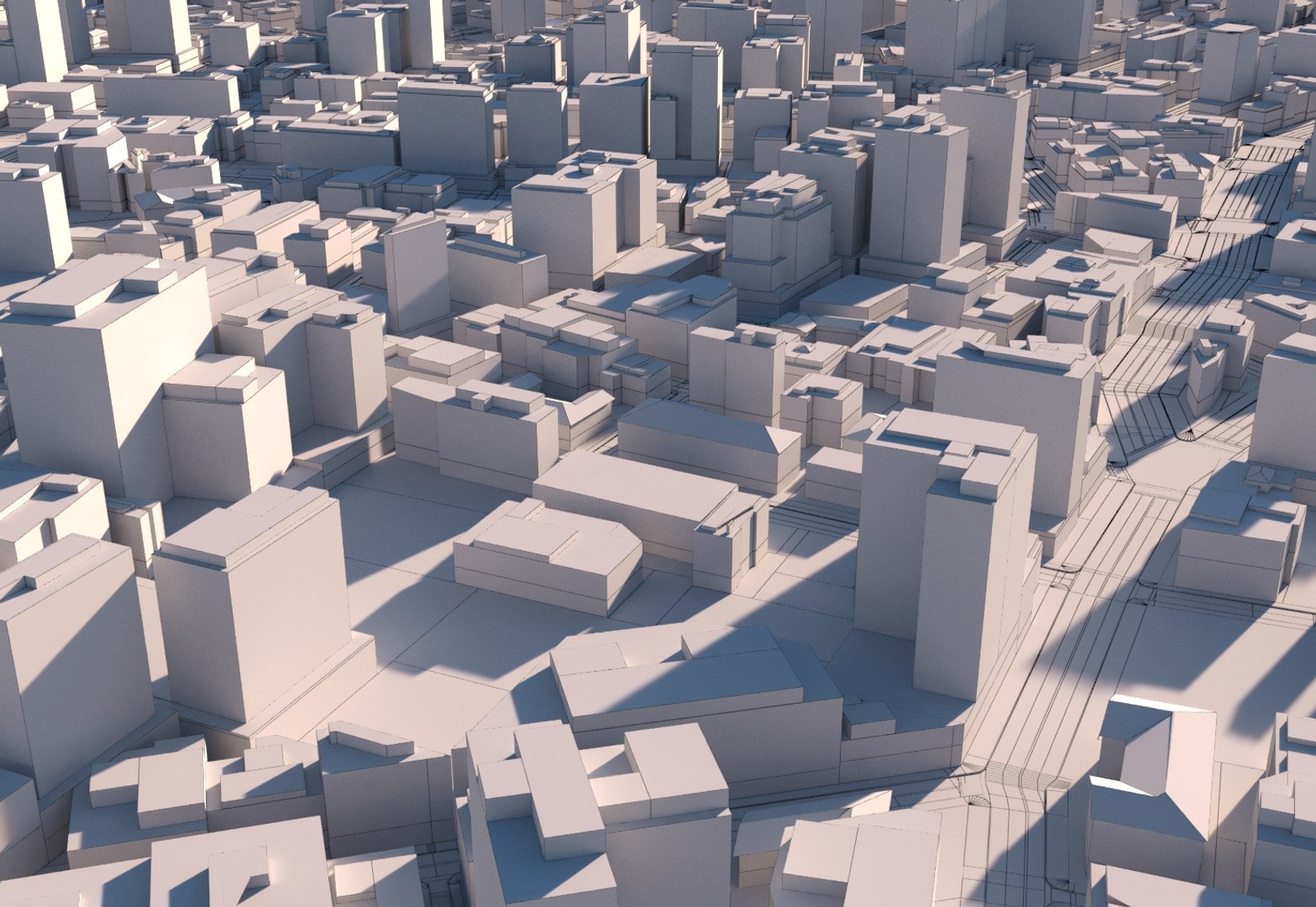 3D Town City Downtown Model - TurboSquid 1403575