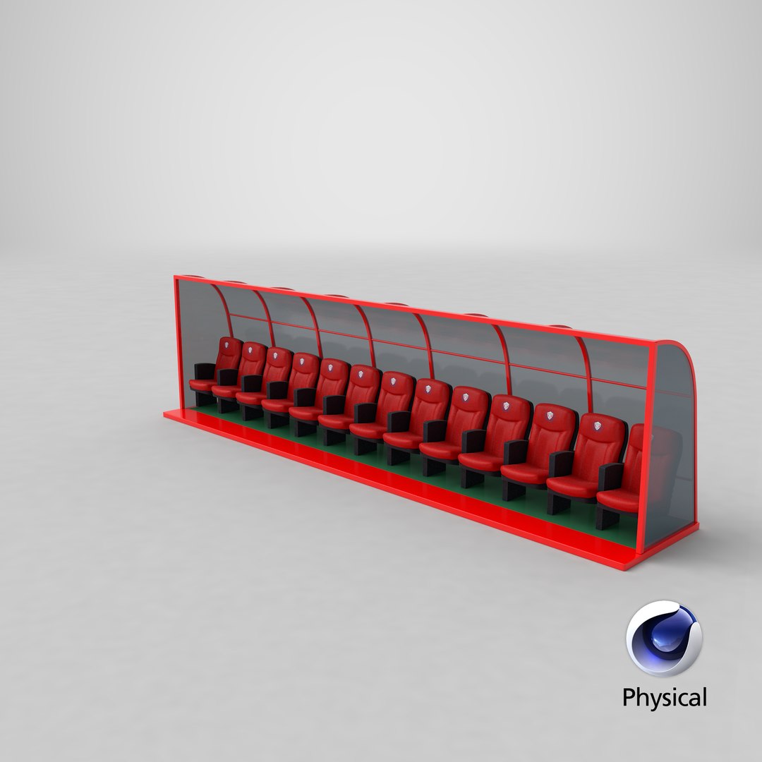 Real soccer bench 3D model - TurboSquid 1300982