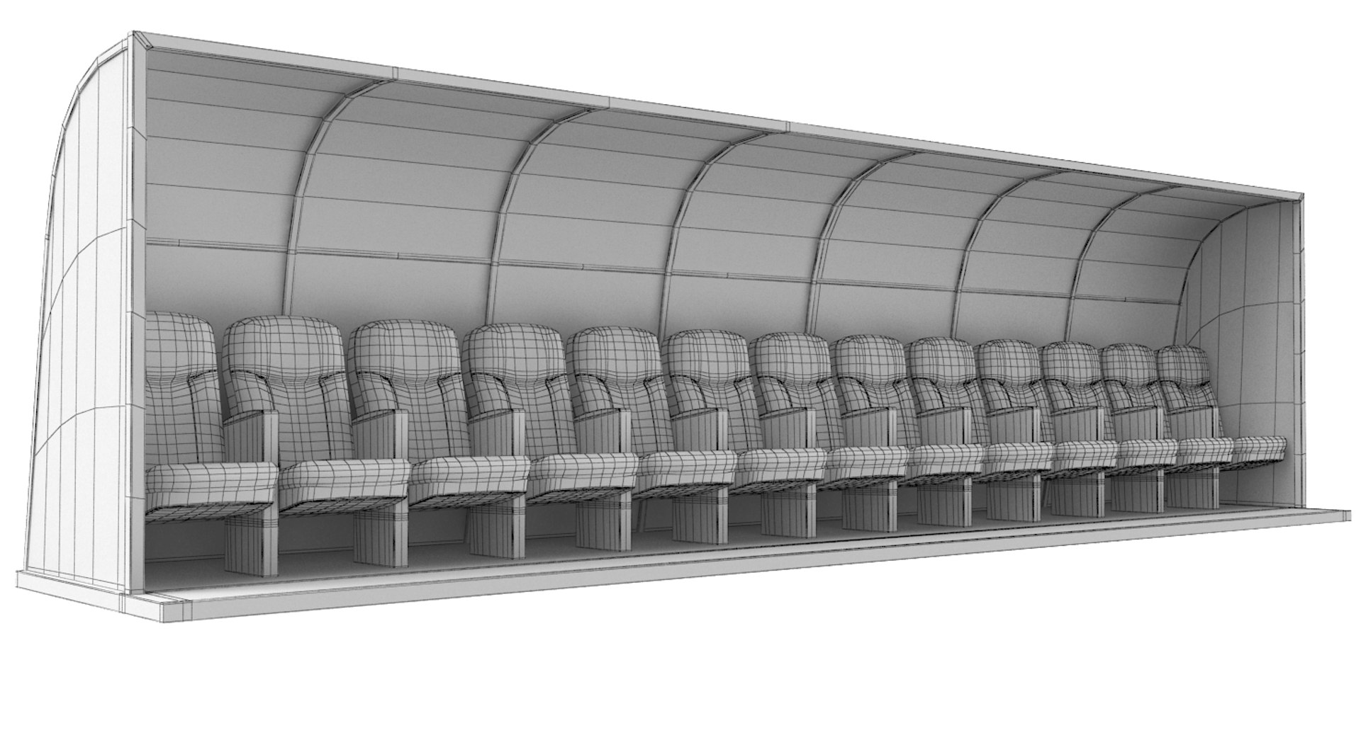Real Soccer Bench 3D Model - TurboSquid 1300982