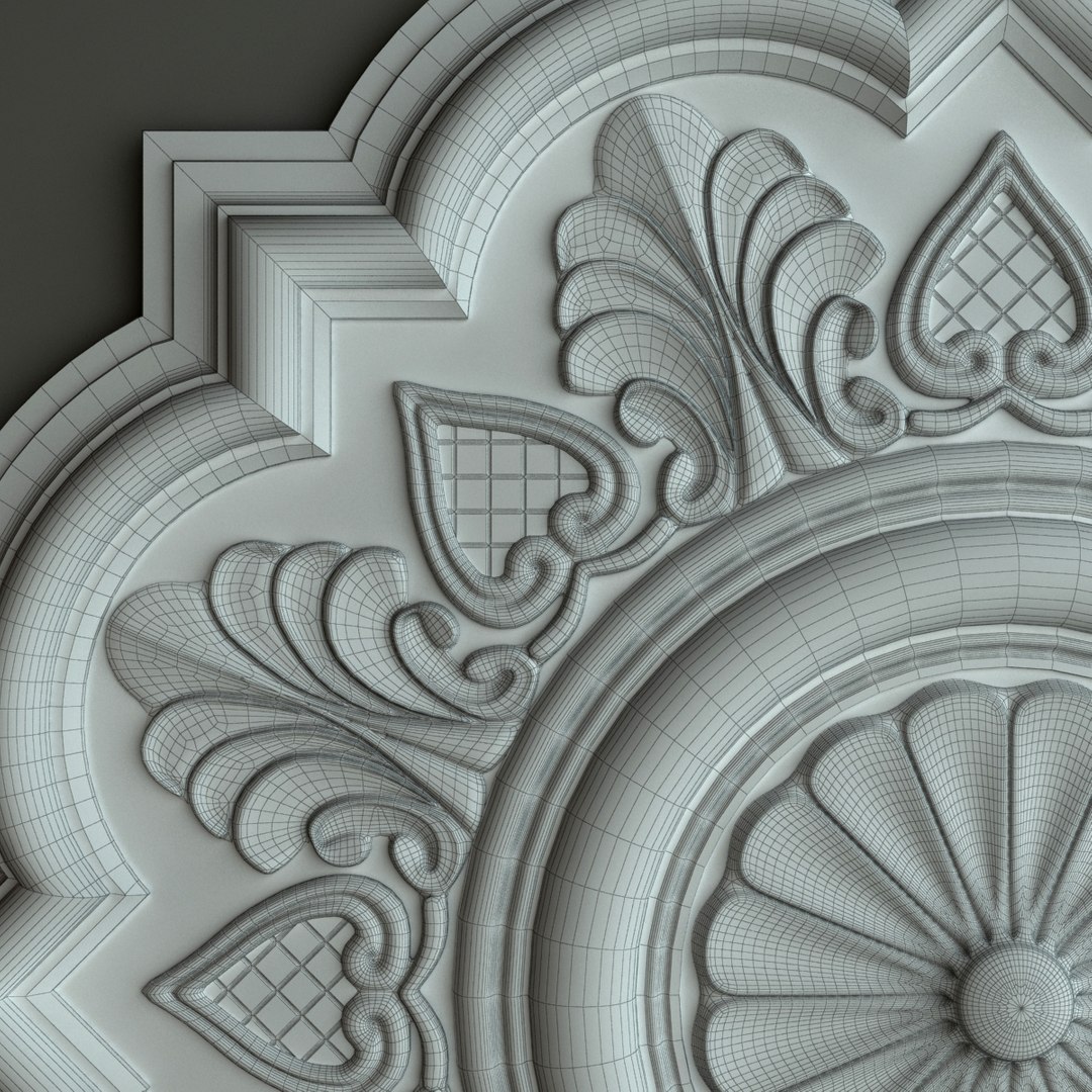 Ceiling Rose Gaudi Decor 3d Max