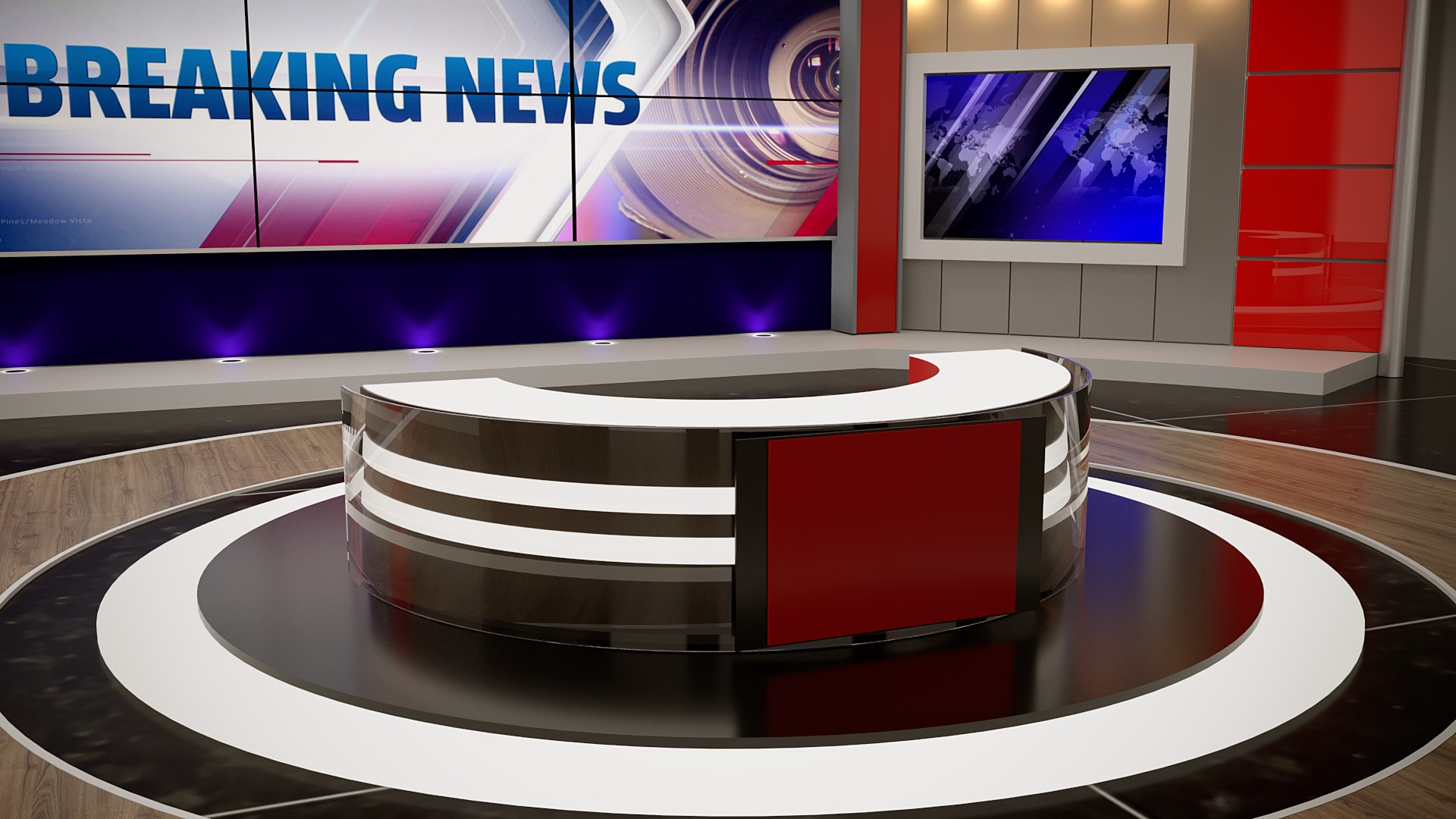 3D Model News Virtual Set - TurboSquid 1882933