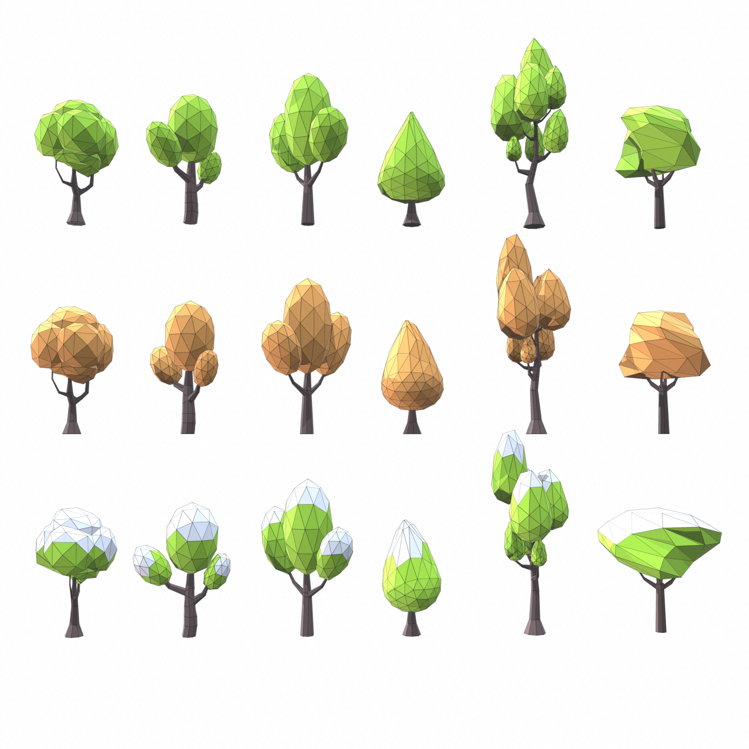 3D trees set - TurboSquid 1665789