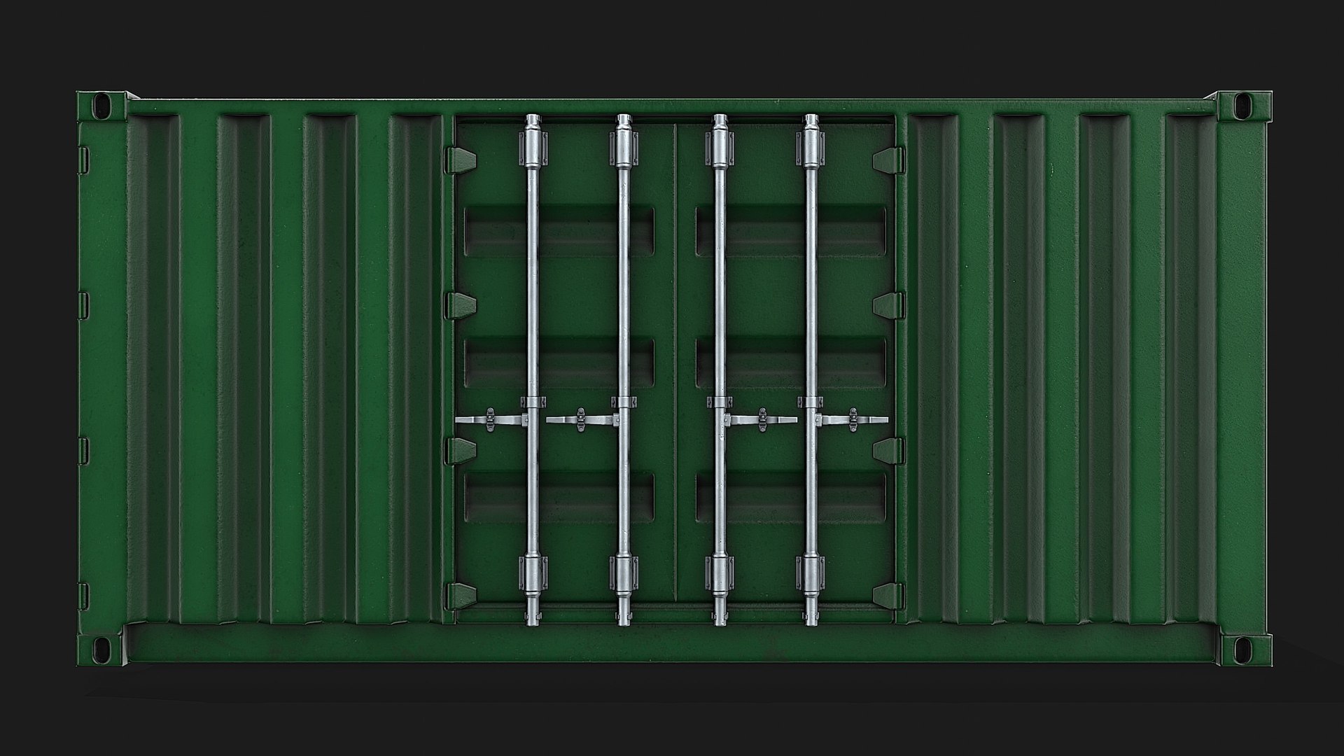 20ft Side Door Container - Green 3D Model - TurboSquid 2150921
