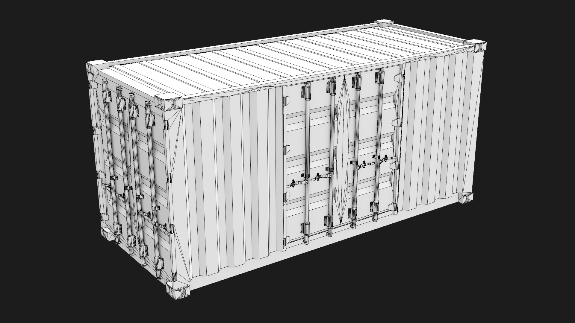 20ft Side Door Container - Green 3D Model - TurboSquid 2150921