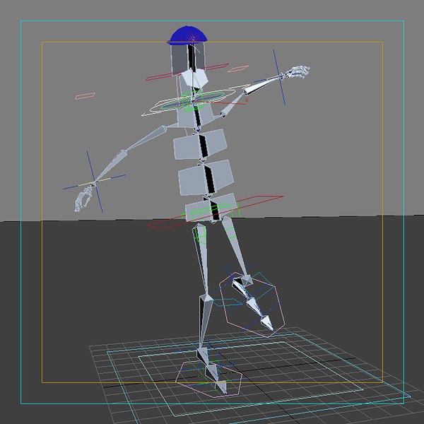 bones character 3d max