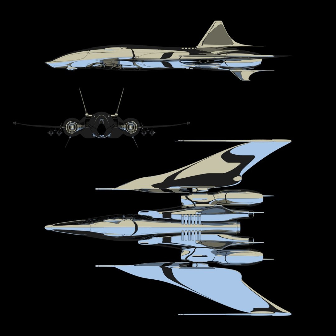 Free Fighter Gunship 3d Model
