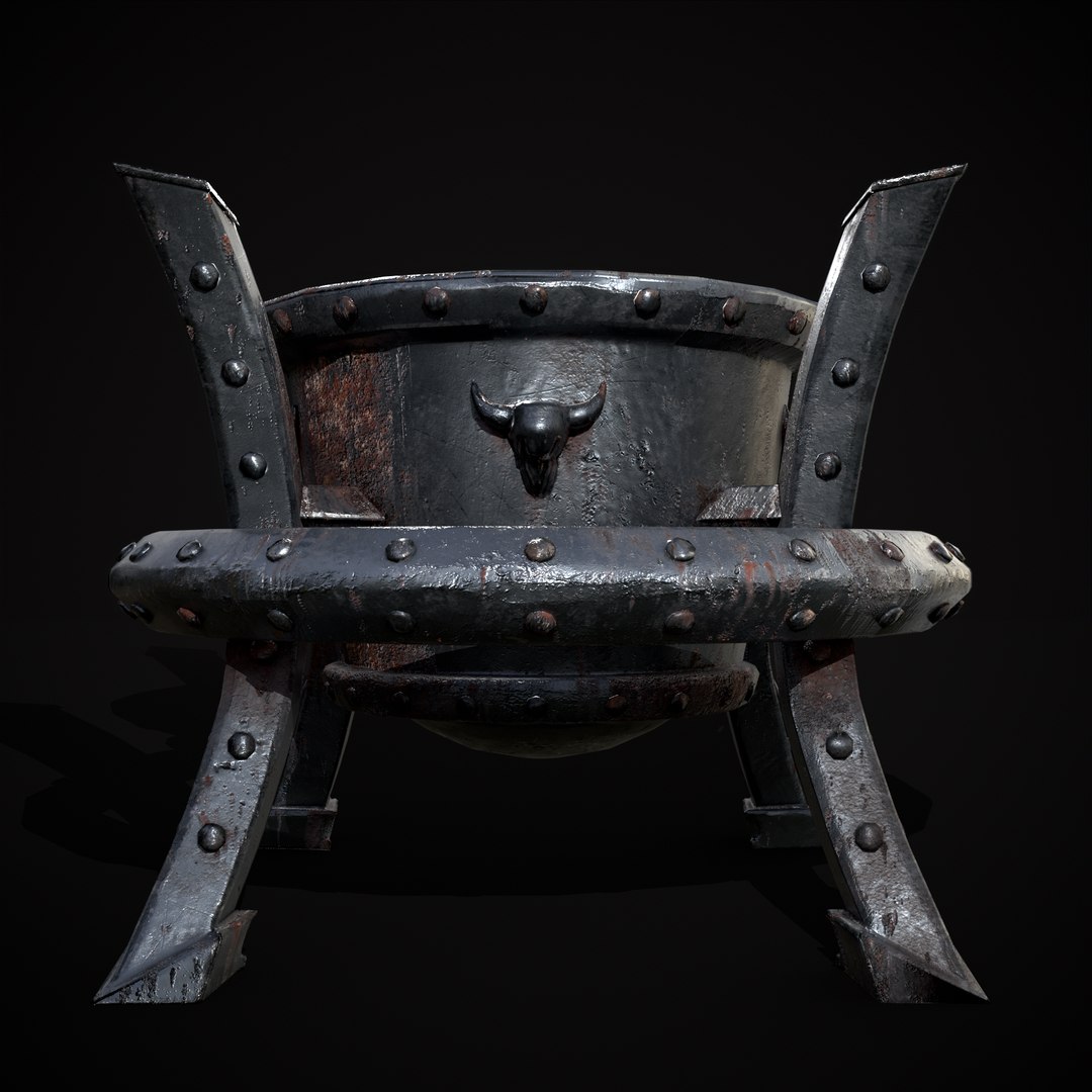 Gothic Iron Cauldron model - TurboSquid 2158953