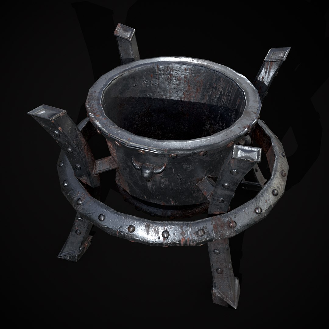 Gothic Iron Cauldron model - TurboSquid 2158953