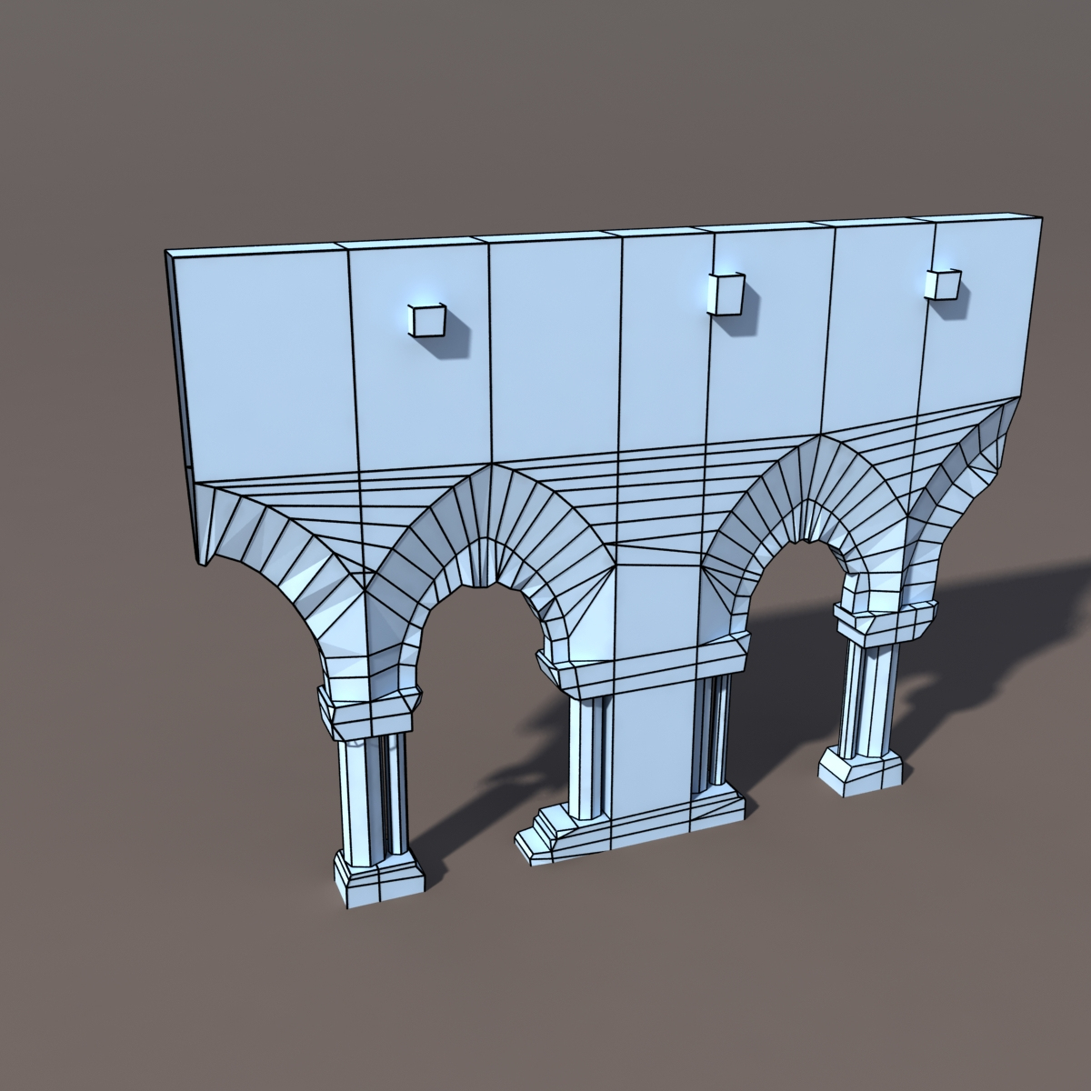 3d castle ruin modelled
