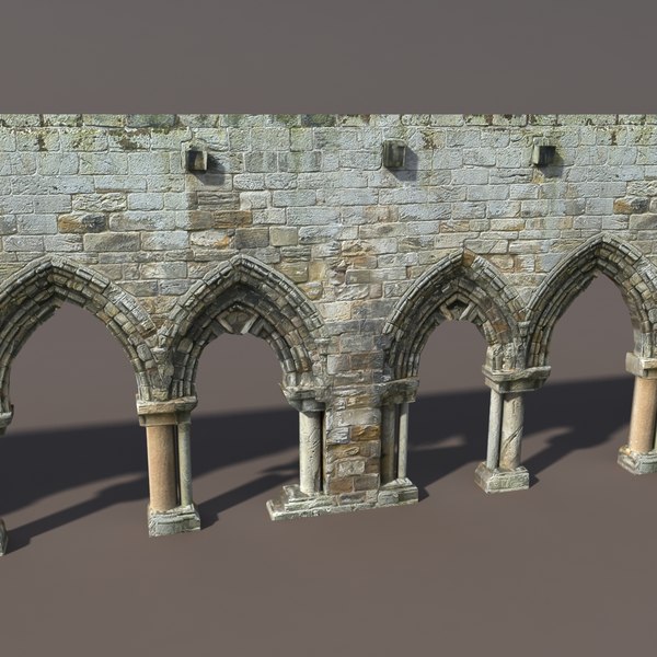 3d model castle ruins modelled
