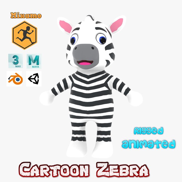 Character014 Animated Zebra 3D3D模型 - TurboSquid 2013244