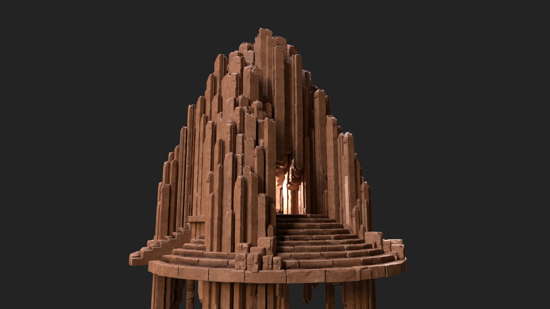 3D Basalt Rocks Platform Gate - TurboSquid 2357536