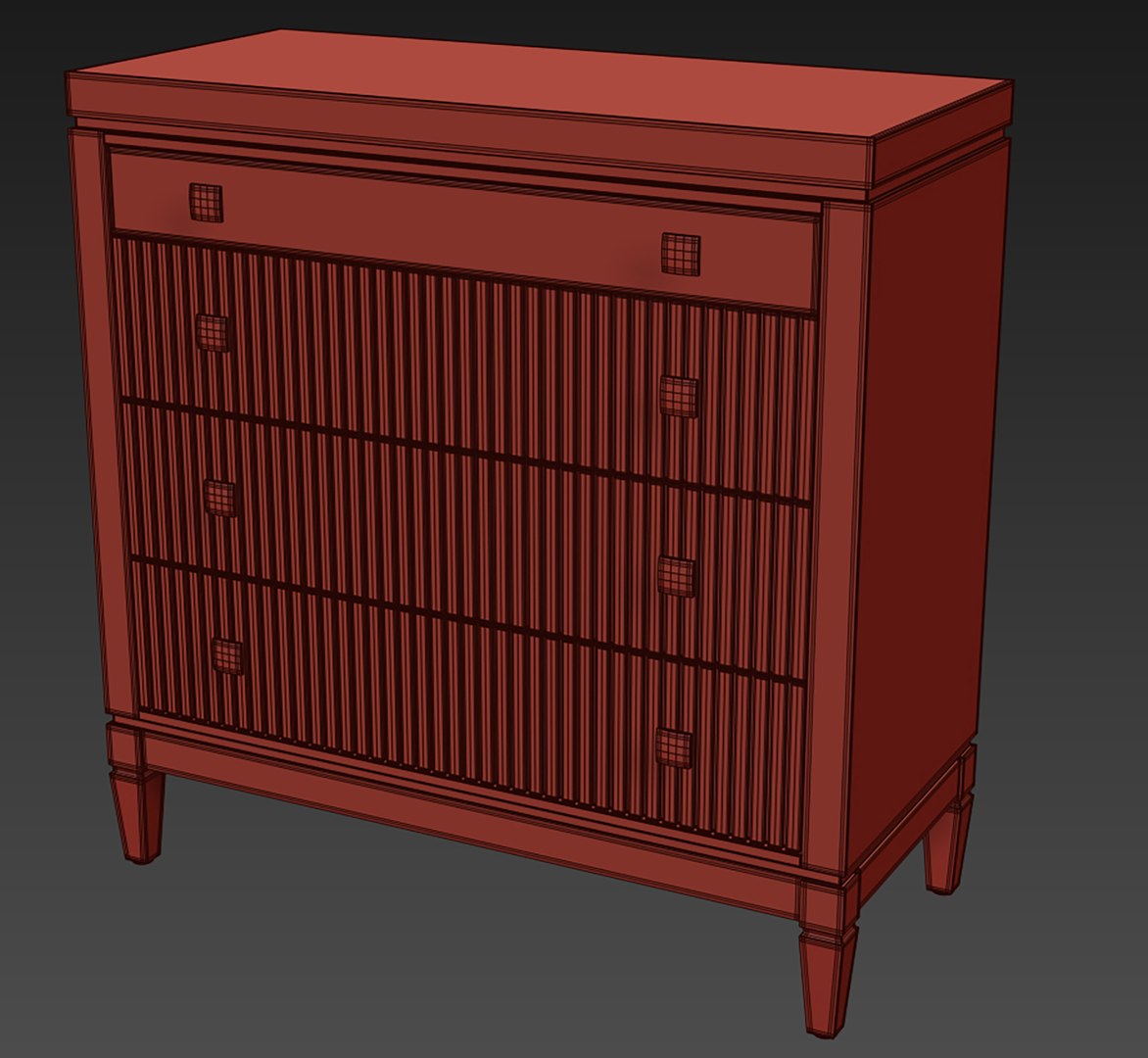 3D model Sideboard Foxtrot Siver - TurboSquid 2100007