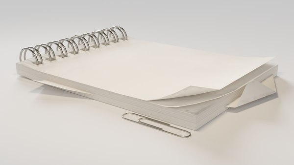 3D model Notepad with ring binders - TurboSquid 2012170
