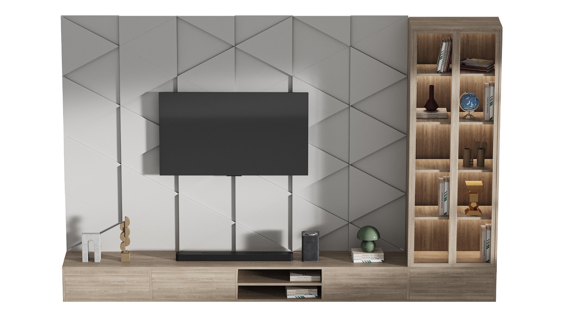 Modern TV Wall 026 3D Model - TurboSquid 2379201