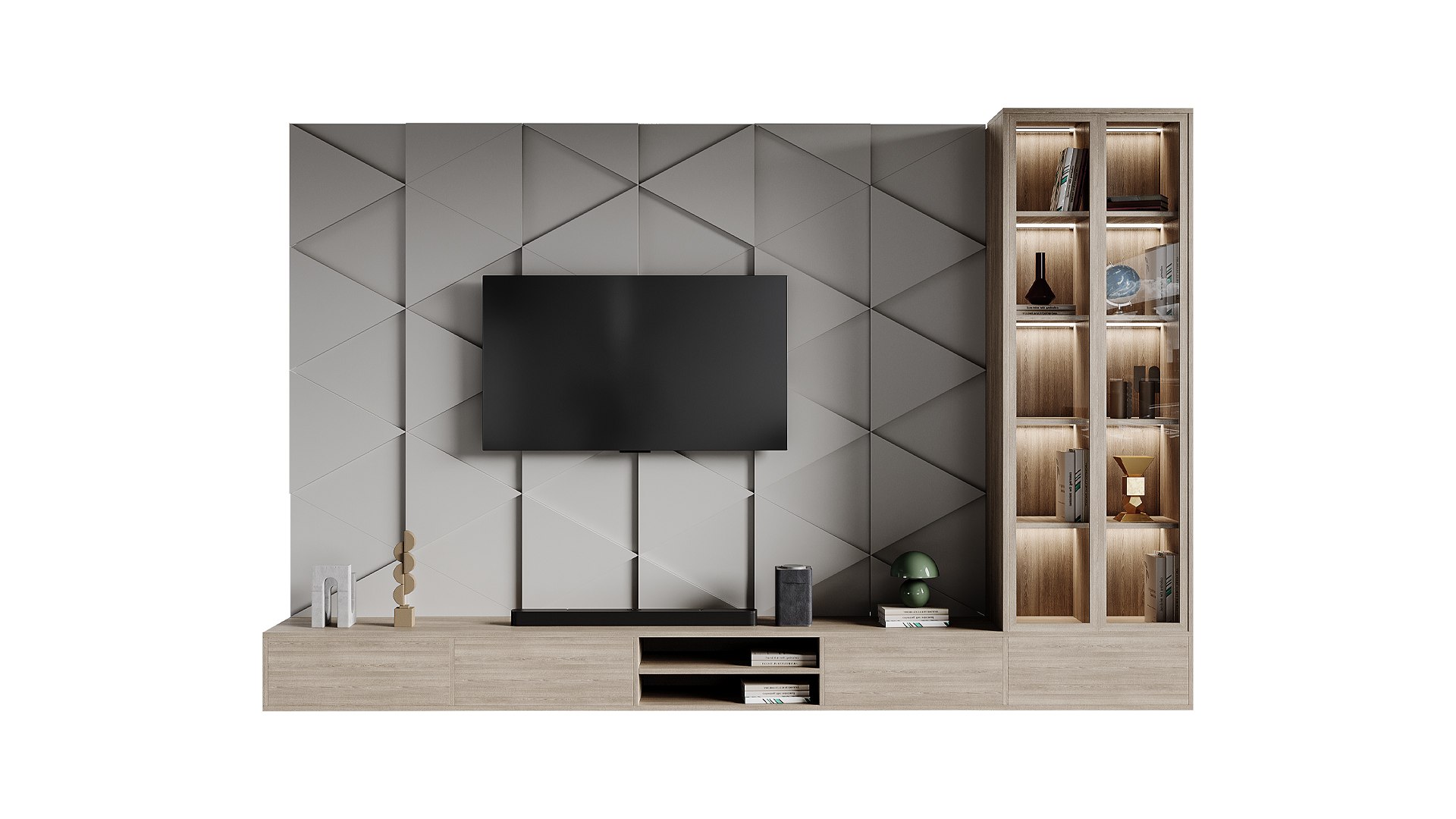 Modern TV Wall 026 3D Model - TurboSquid 2379201