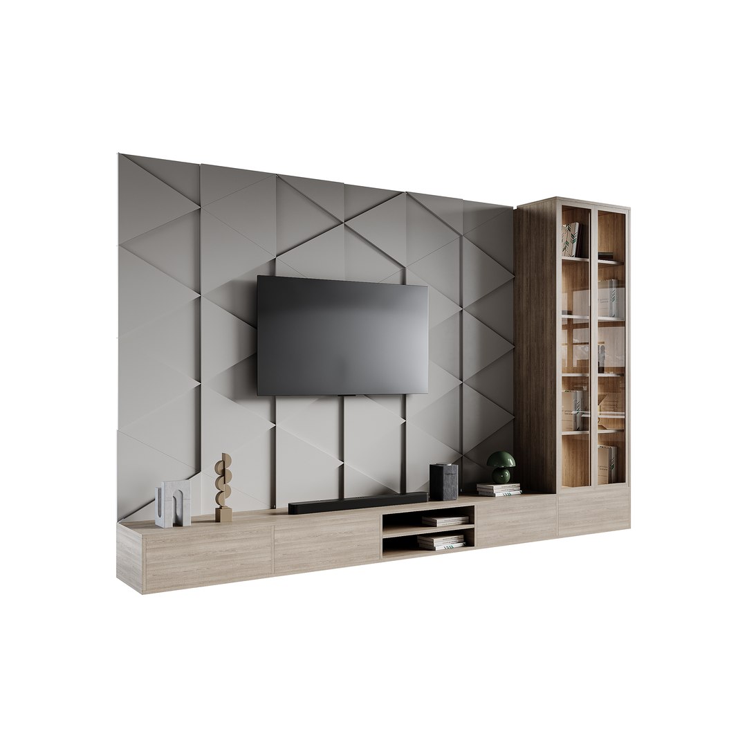 Modern TV Wall 026 3D Model - TurboSquid 2379201