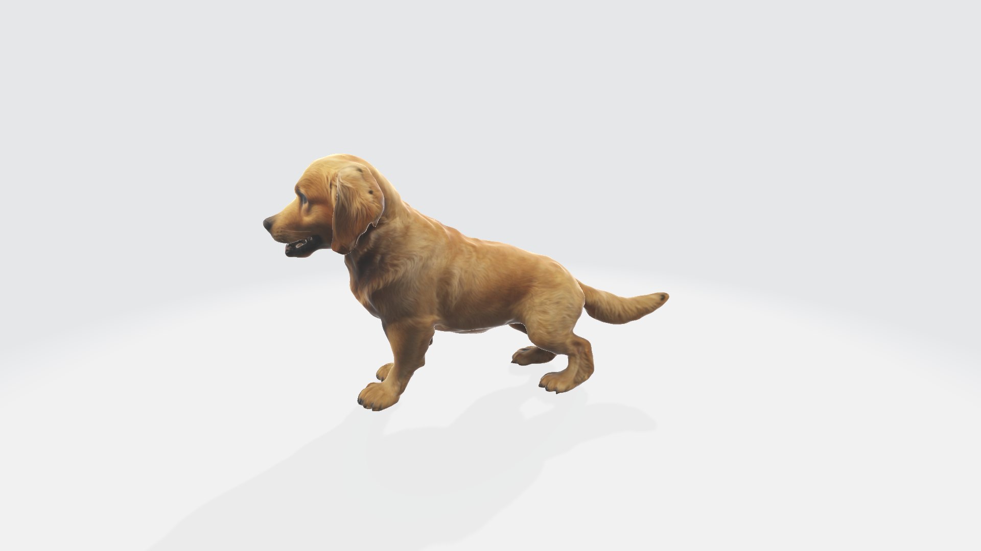 3D Realistic 3d High Resolution Model Of A Majestic Golden Retriever ...