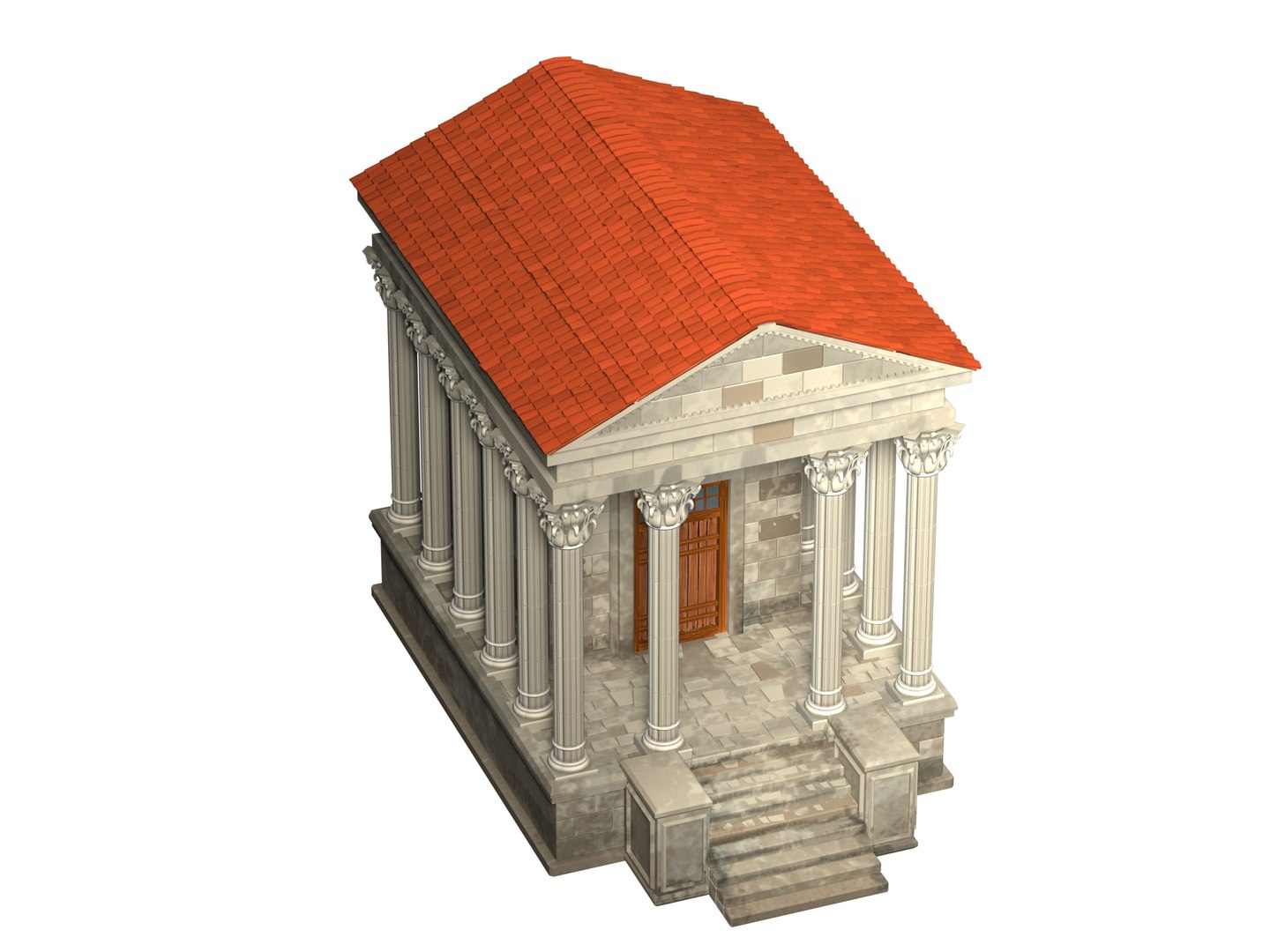 3D Old Building With Columns Ancient Greece High-poly - TurboSquid 2379982