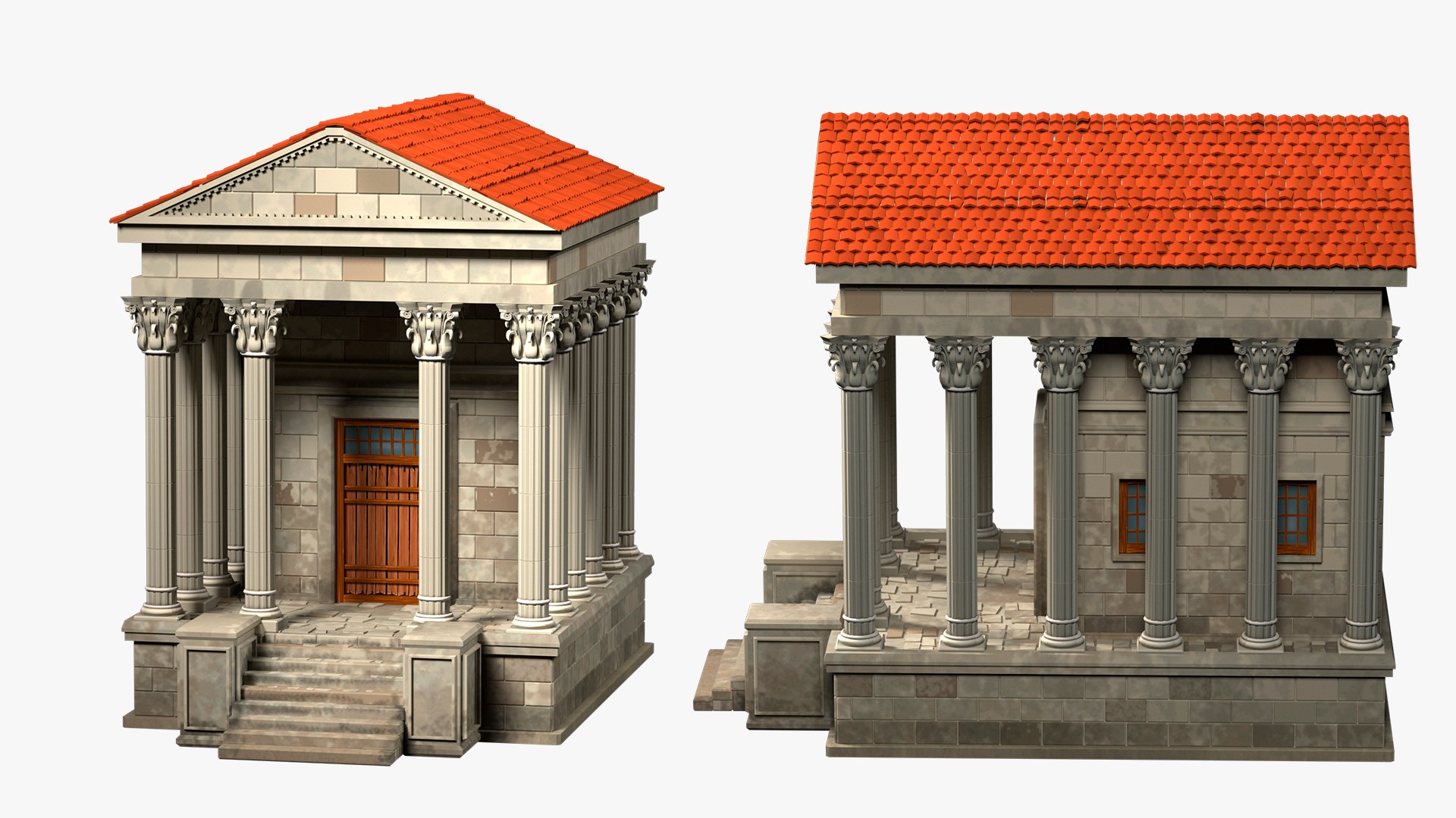 3D Old Building With Columns Ancient Greece High-poly - TurboSquid 2379982