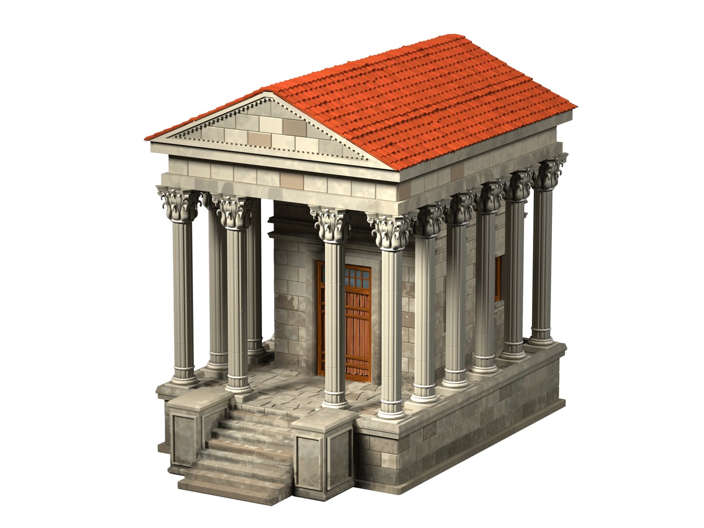 3D Old Building With Columns Ancient Greece High-poly - TurboSquid 2379982
