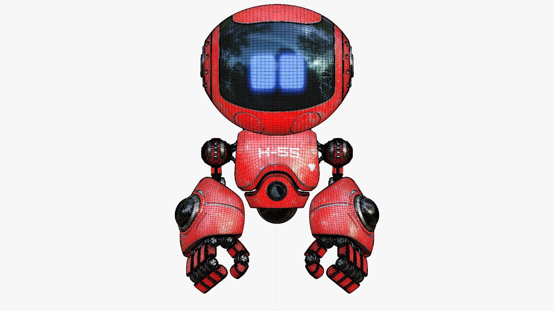 Space Robot 4 Red 3D Model - TurboSquid 2149720