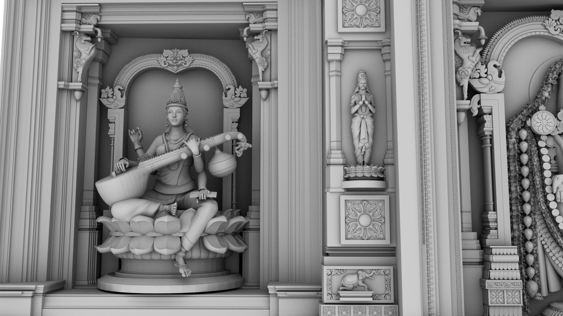 3D God Lakshmi Balaji Venkateswara Saraswati 3d Model Model ...