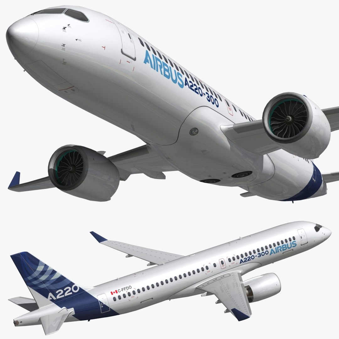 3D Airbus A220 300 Color House - TurboSquid 1774483