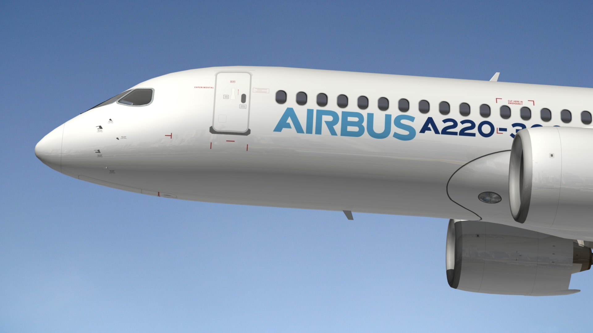 3D Airbus A220 300 Color House - TurboSquid 1774483