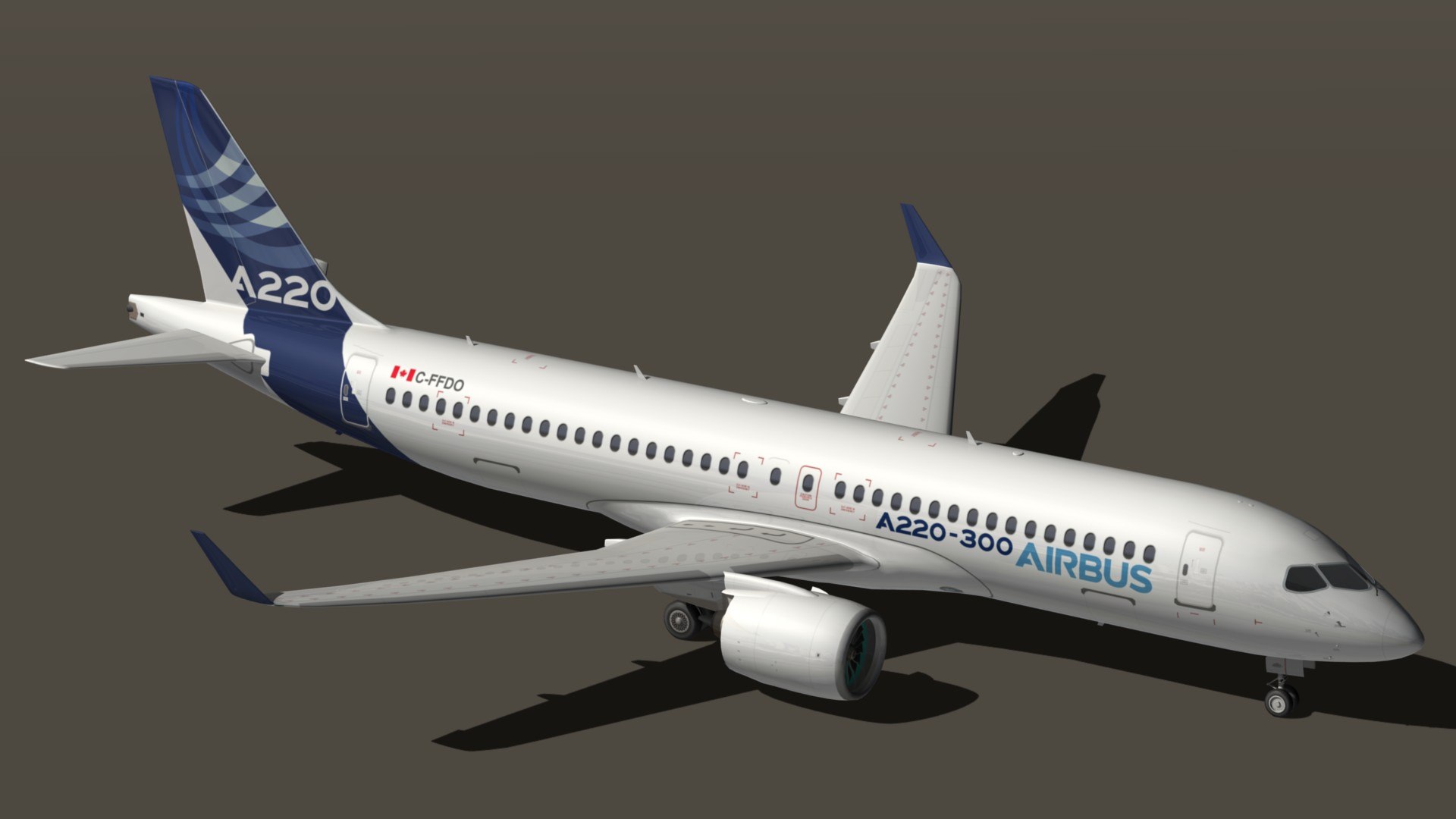 3D Airbus A220 300 Color House - TurboSquid 1774483