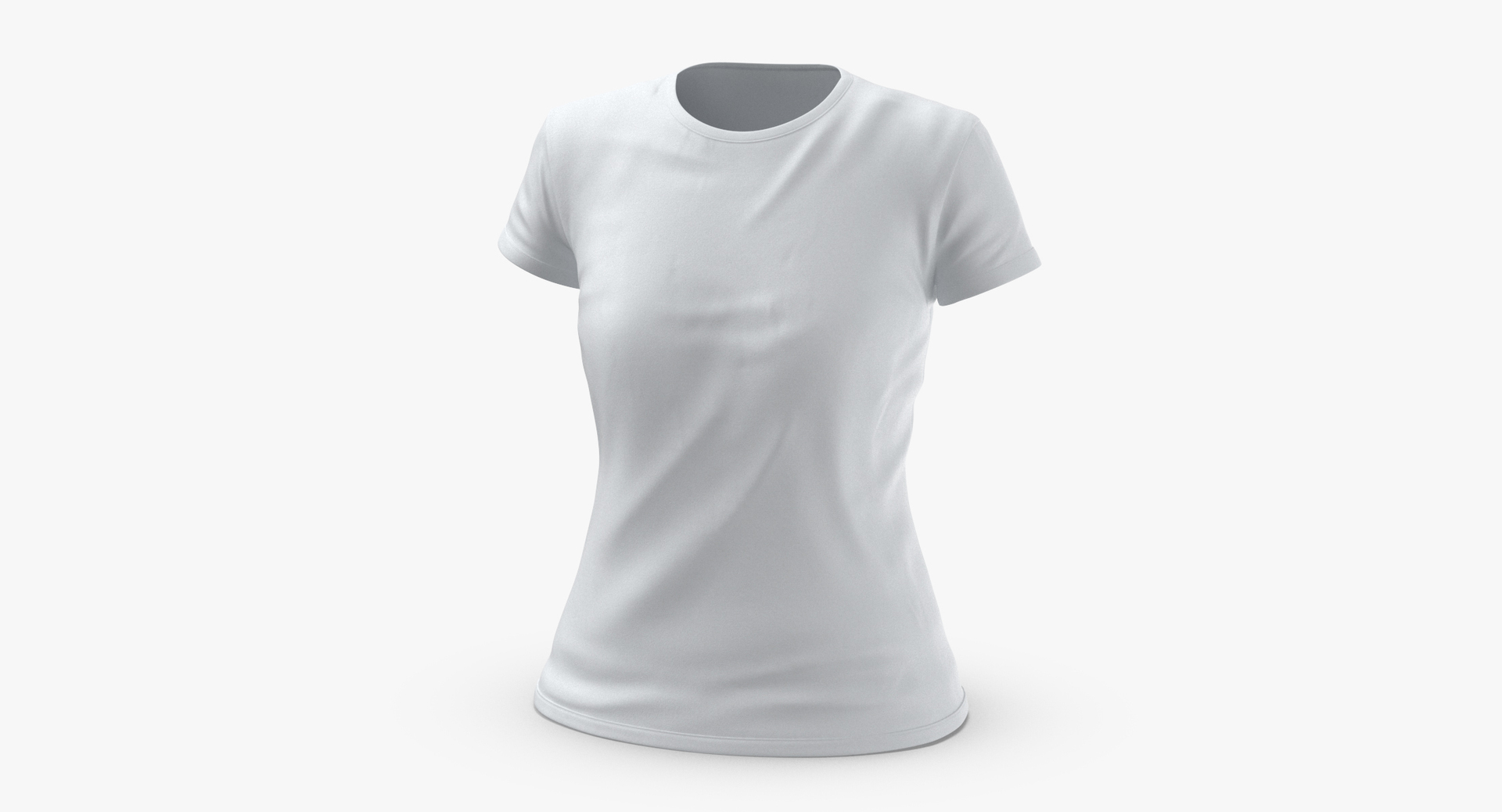 Female Crew Neck Worn 3D Model - TurboSquid 1194327