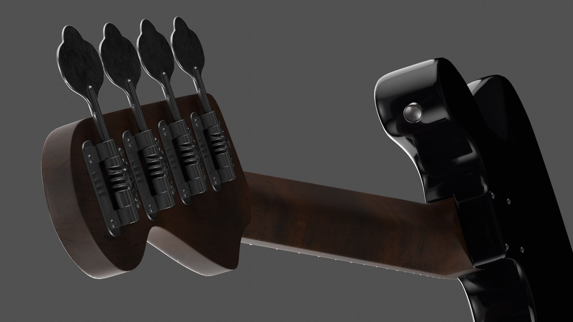 Black Bass Guitar 3D Model - TurboSquid 2254085