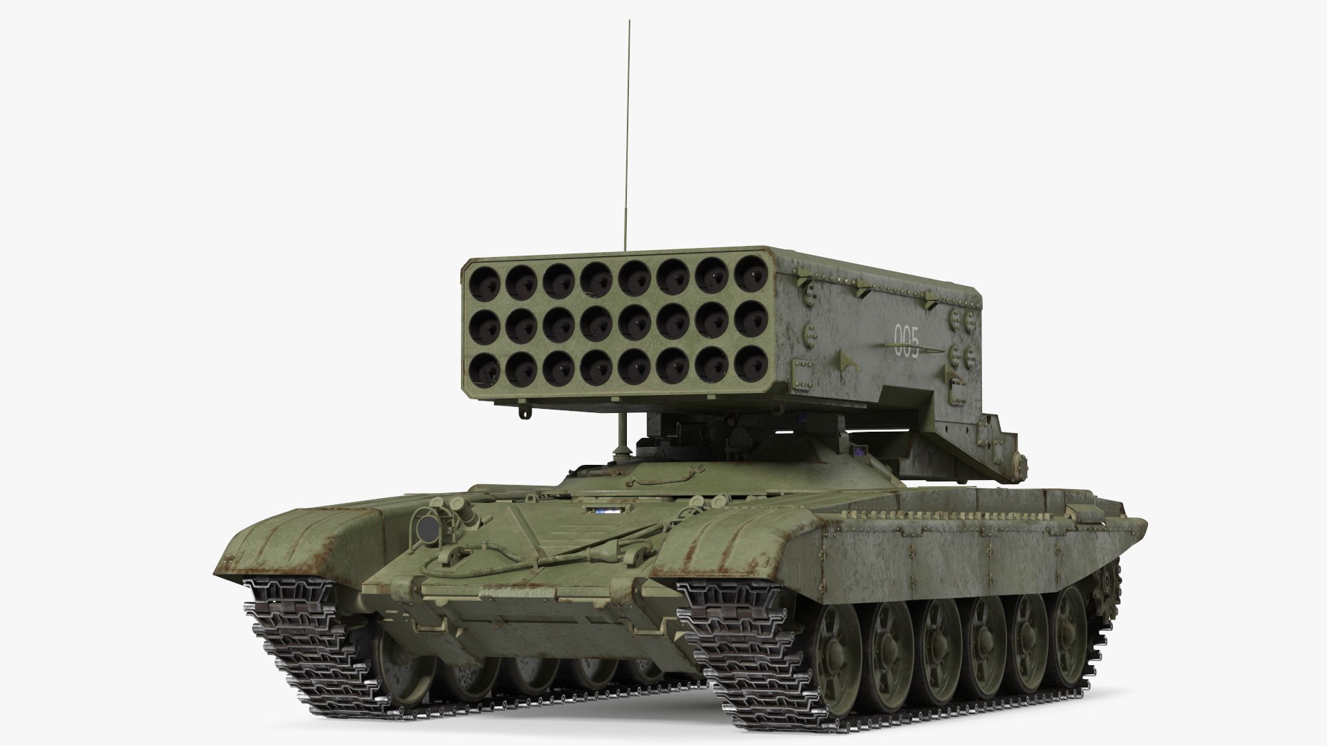 3d model russian multiple rocket launcher