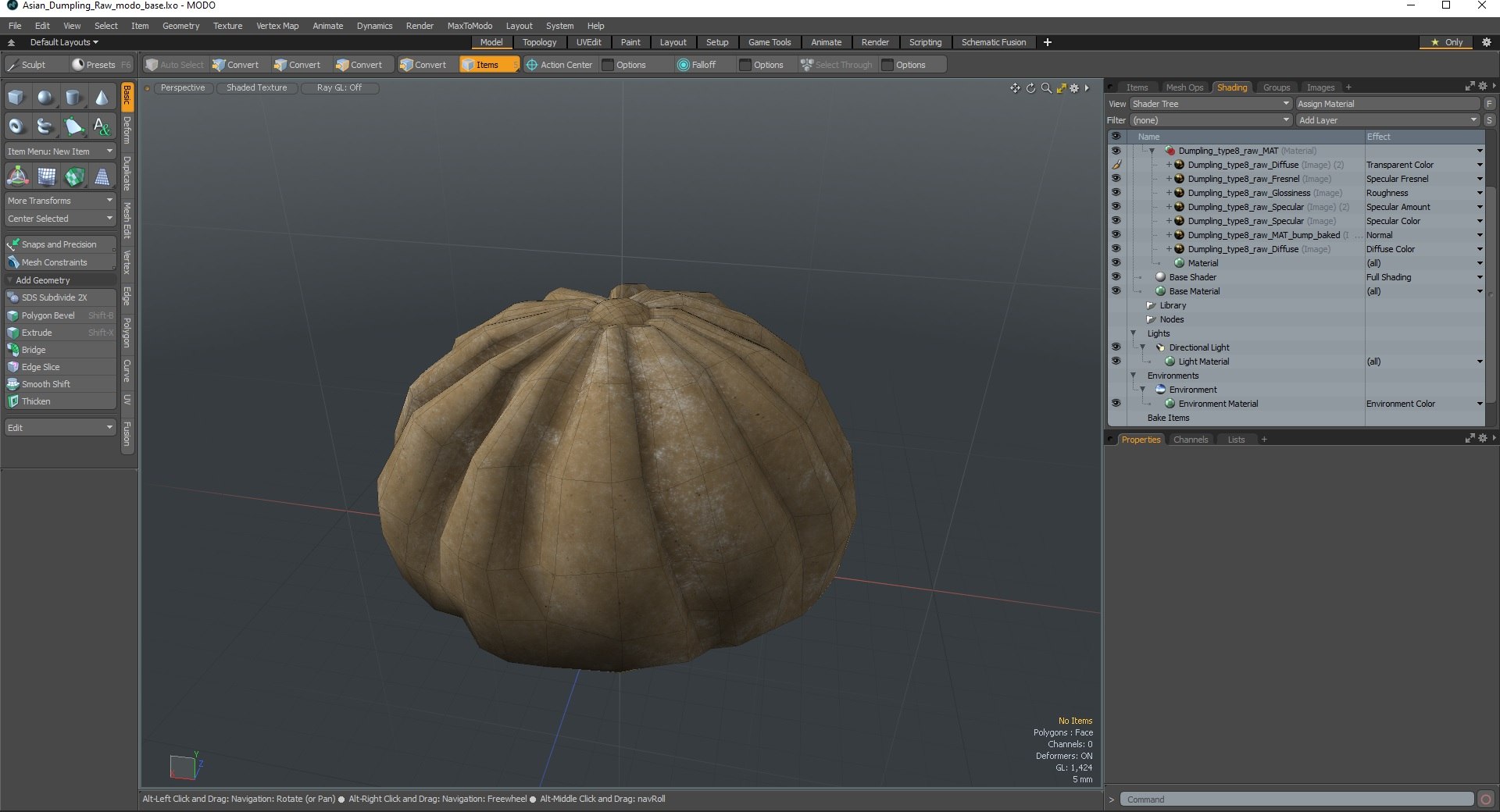 Asian Dumpling Raw 3D Model - TurboSquid 2239712