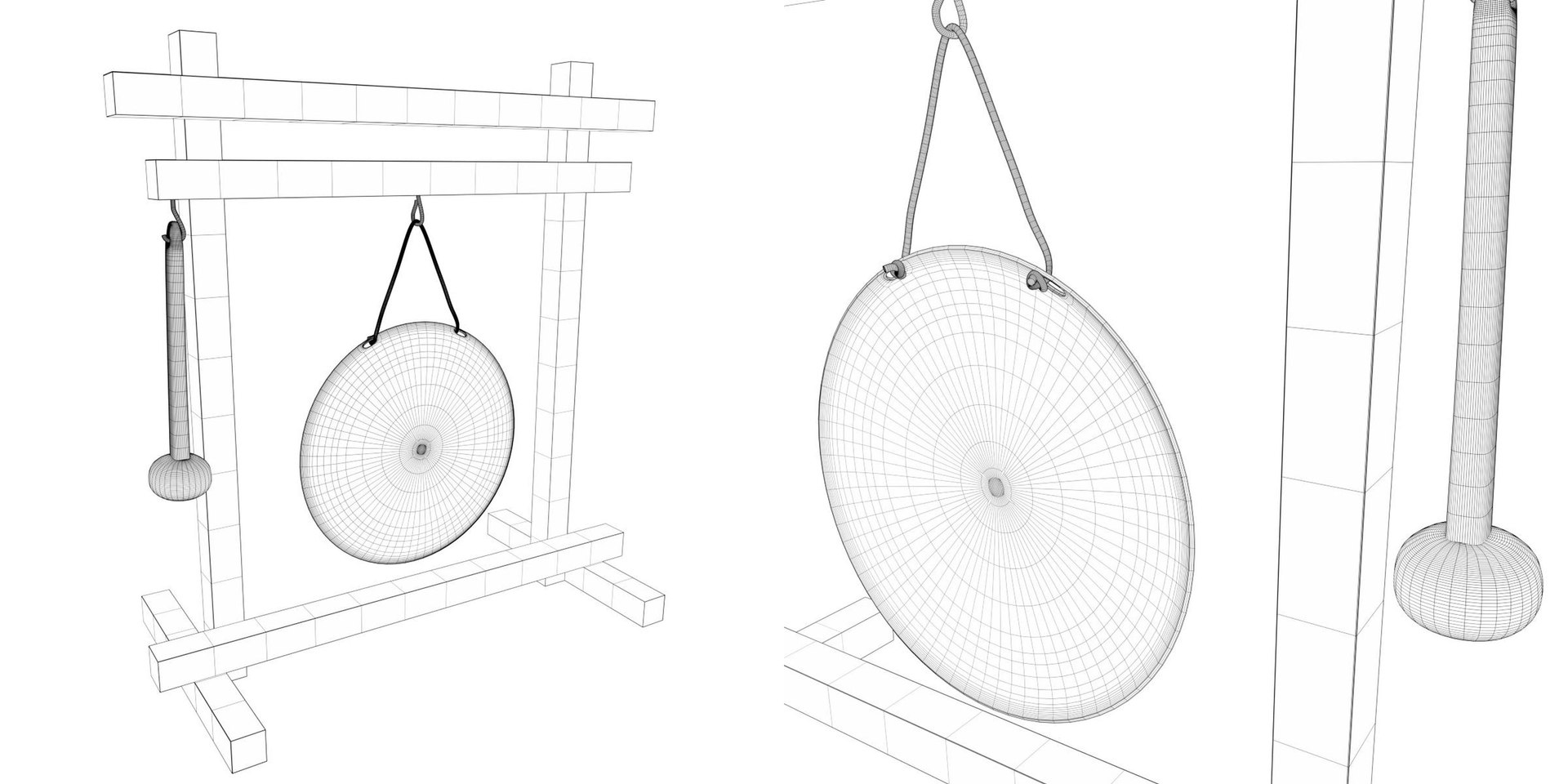 3D Gong Ready Model - TurboSquid 1450306
