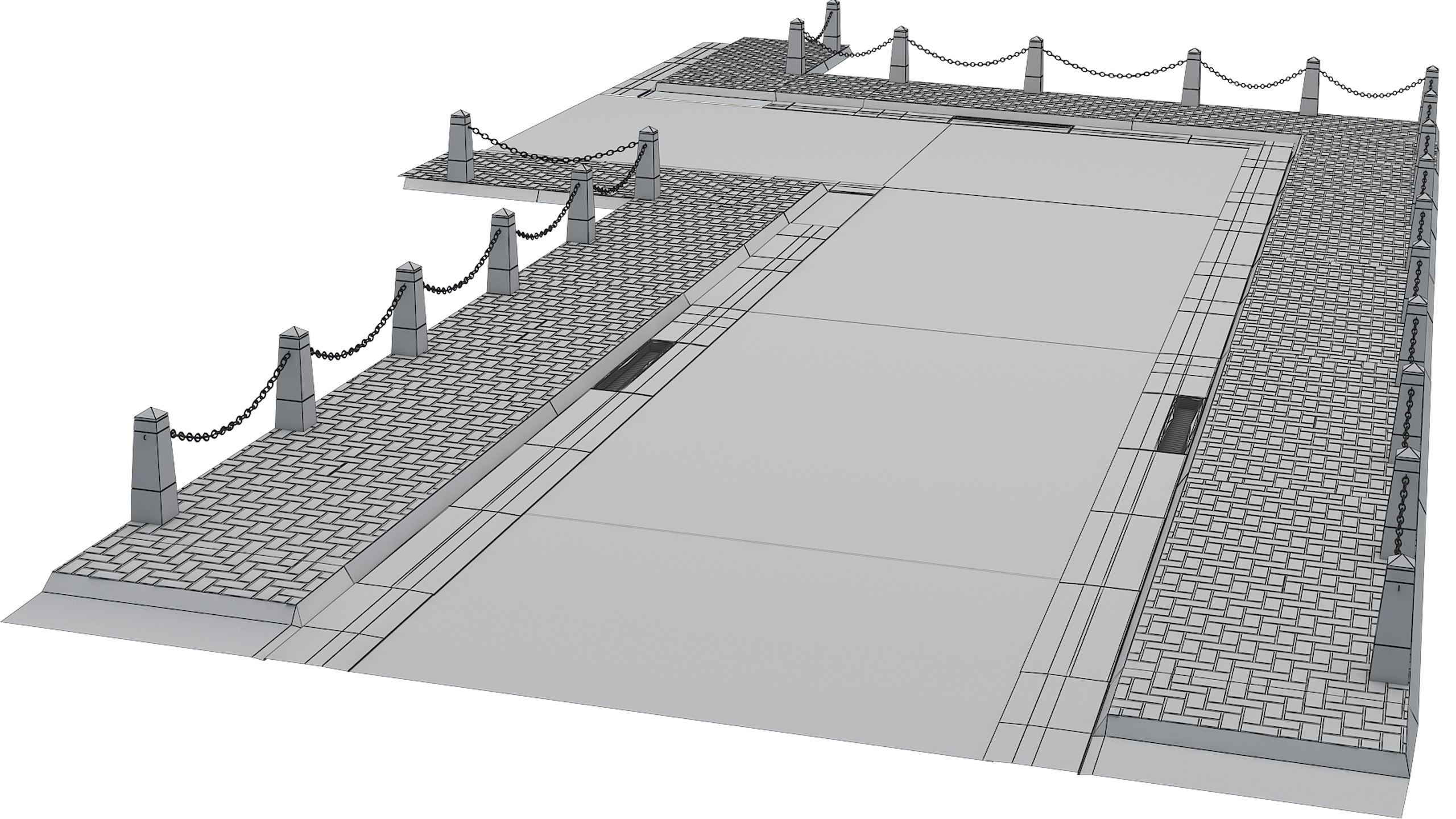 3D Pavement Road Set - TurboSquid 1746875