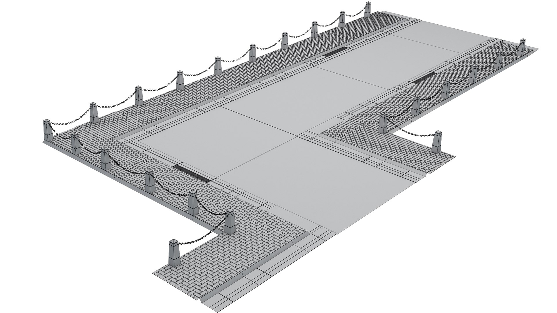 3D Pavement Road Set - TurboSquid 1746875