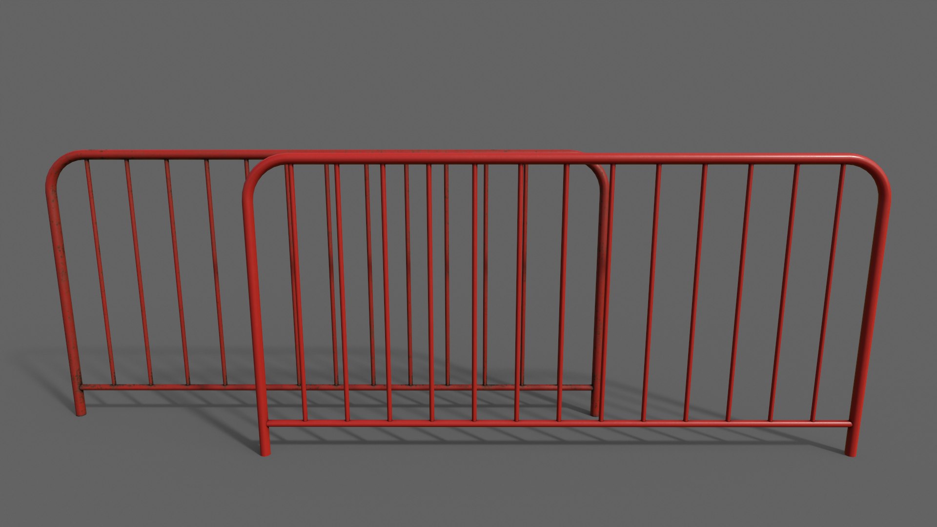 PBR Pedestrian Guard Rail Red V1 3D Model - TurboSquid 1866226