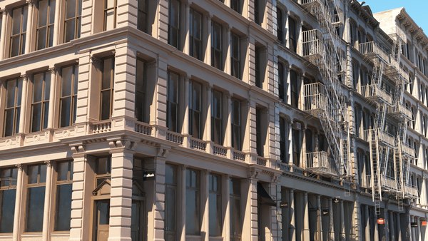 Soho city block architecture 3D model - TurboSquid 1551555