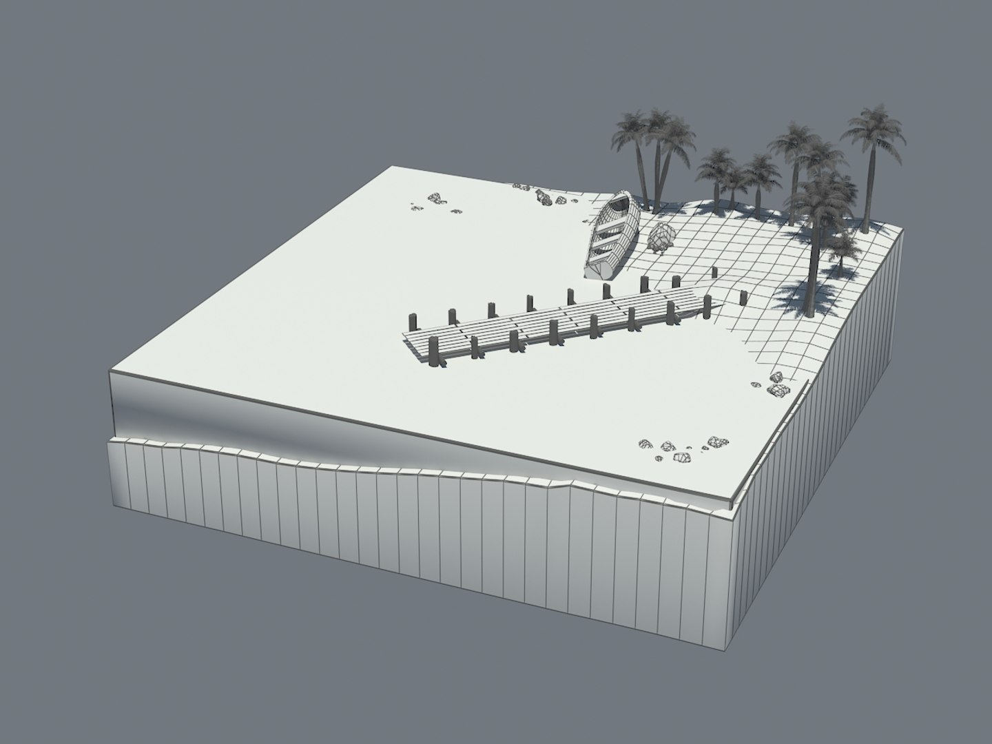 Cube Beach 3D Model - TurboSquid 1303840