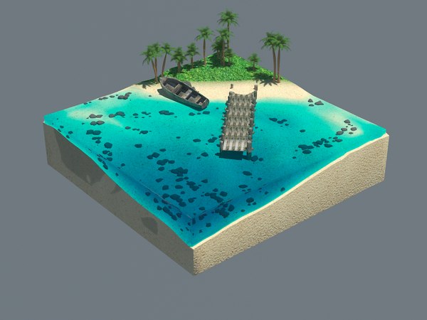 Cube beach 3D model - TurboSquid 1303840