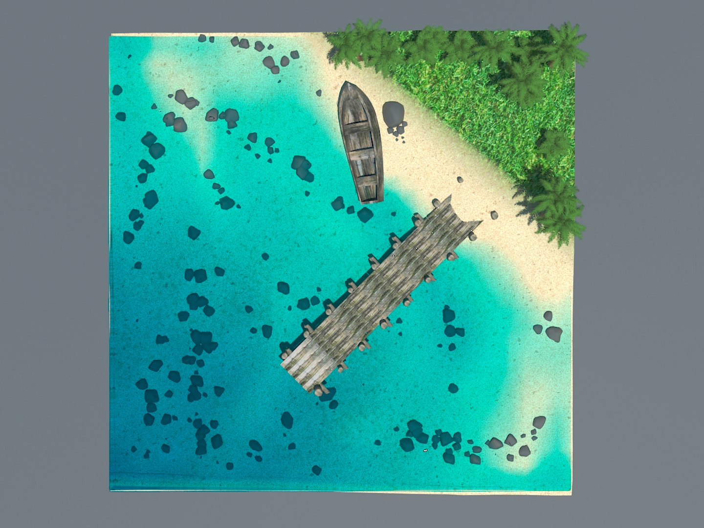 Cube Beach 3D Model - TurboSquid 1303840