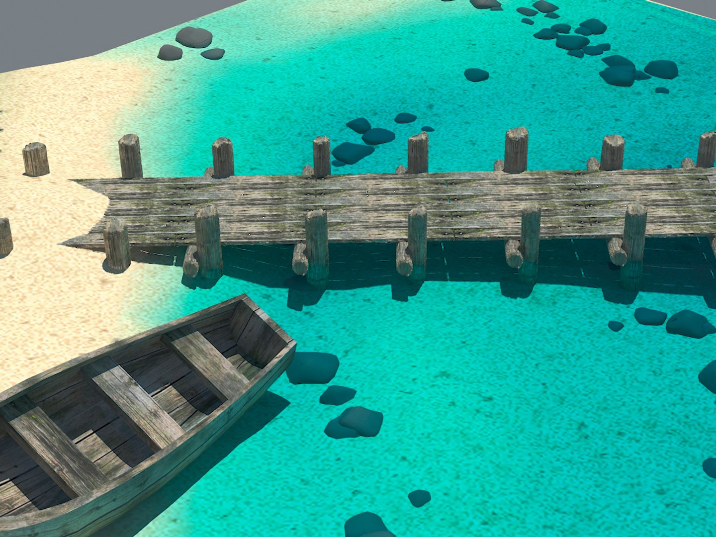 Cube Beach 3D Model - TurboSquid 1303840