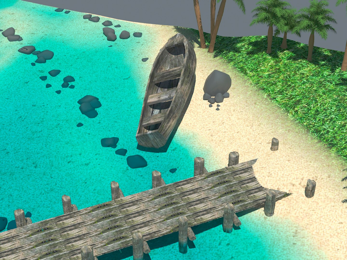 Cube Beach 3D Model - TurboSquid 1303840