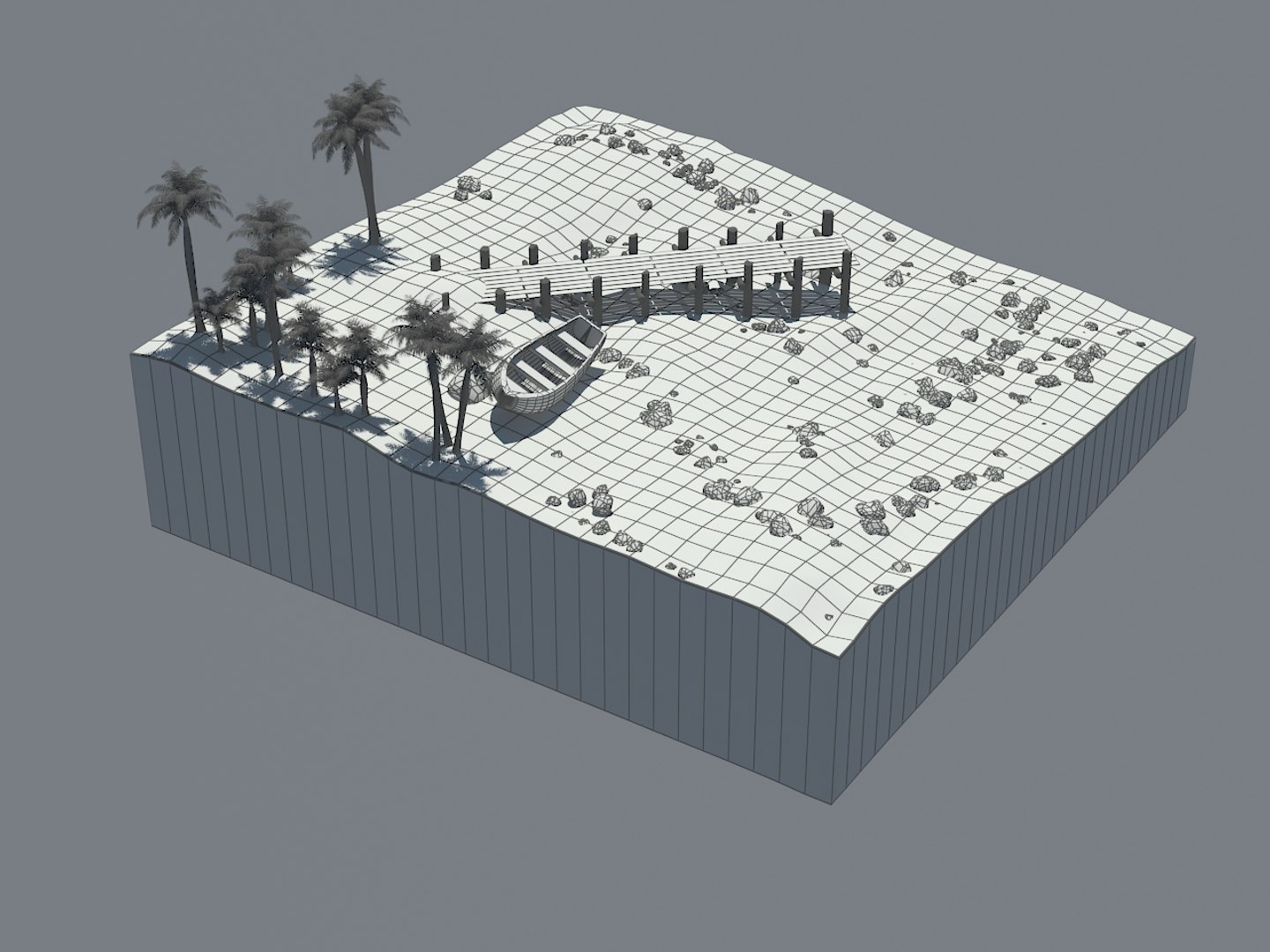 Cube Beach 3D Model - TurboSquid 1303840