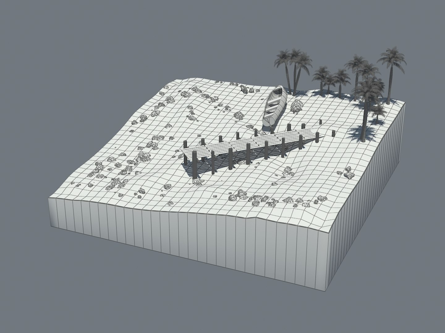 Cube Beach 3D Model - TurboSquid 1303840