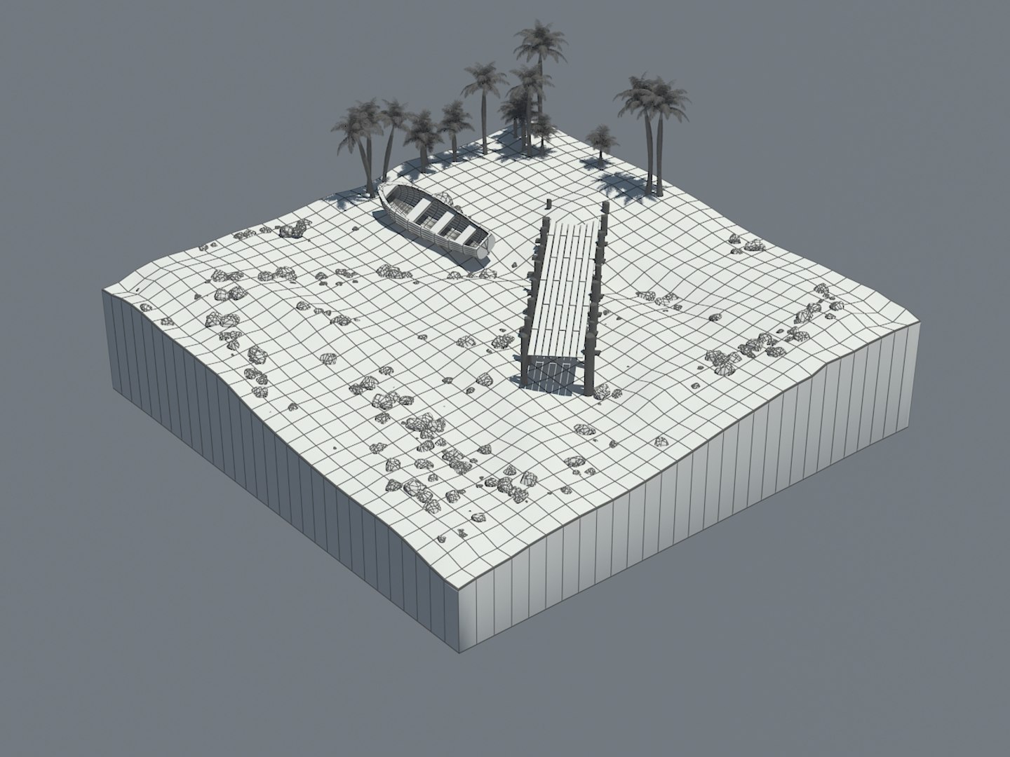 Cube Beach 3D Model - TurboSquid 1303840